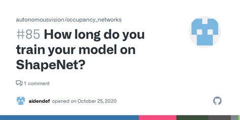 how long do you train your model on shapenet · issue 85