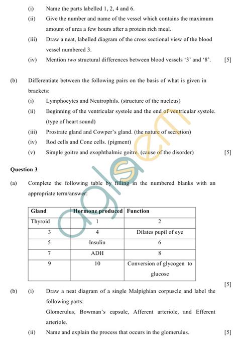 ICSE Class 10 Sample Paper 2019 2018 2017 Biology Science Paper 3