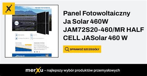 Ja Solar Panel Fotowoltaiczny 460W JAM72S20 460 MR HALF CELL JASolar