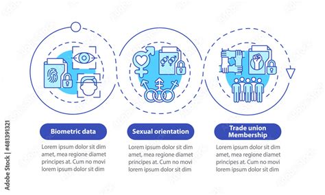 Examples Of Personal Data Blue Circle Infographic Template Data