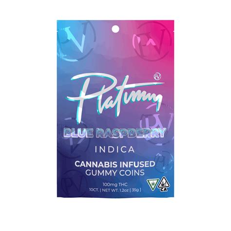 Platinum Vape 100mg Gummies Blue Raz Indica Platinum Vape
