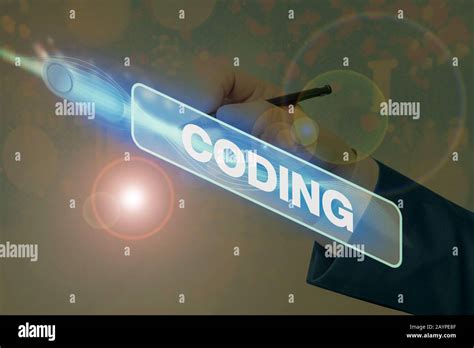 Text Sign Showing Coding Business Photo Showcasing Assigning Code To