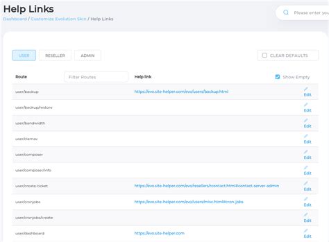 Evolution Skin Directadmin Docs