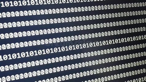 Software Development Blue Screen With Word Cyber Scrollining Binary Code Stock Video Video Of