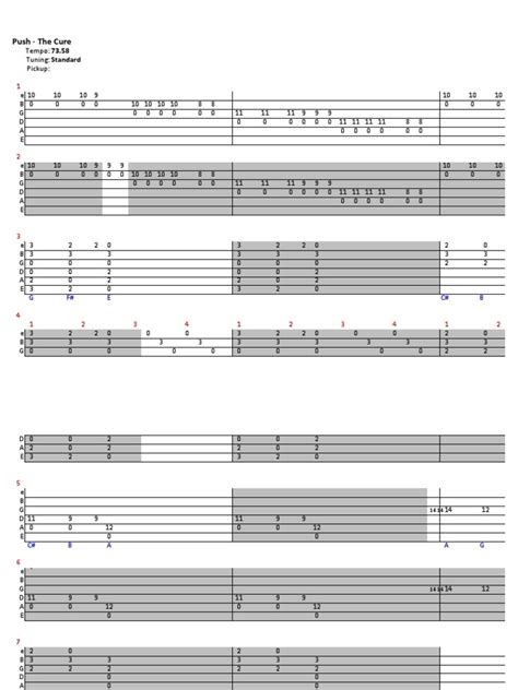 Tab Push The Cure Pdf Guitars