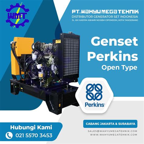 Genset Perkins KVA KW Genset Open Type PT Wahyu Mega Tehnik