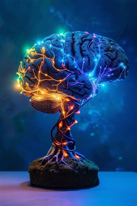 Models Of The Human Brain Tree Stock Illustration Illustration Of