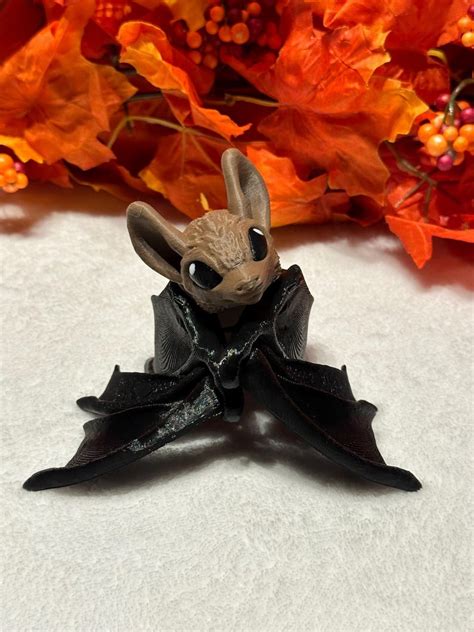 Tiny Bat 3d Printed Articulated Halloween Home Decor Etsy