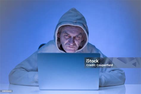 Remote Intrusion Of Computer Hacker To Bank Account Of Victim Stock