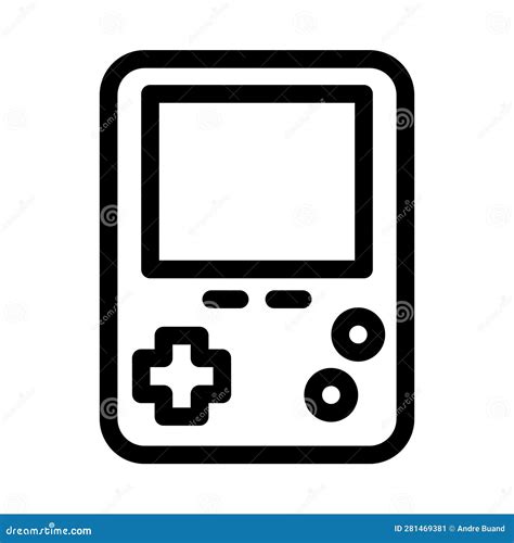 Console Game Vector Line Icon Stock Vector Illustration Of Joystick