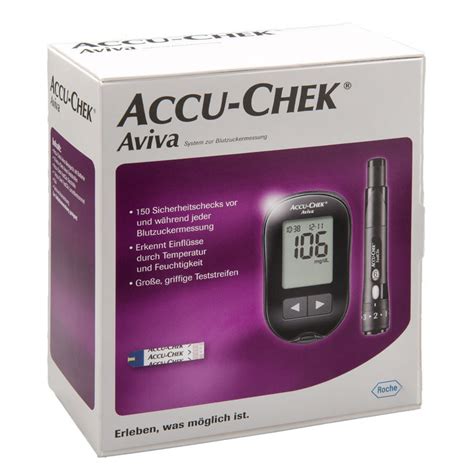 Accu Chek Aviva mmol L schwarz Blutzuckermessgerät Set DIASHOP
