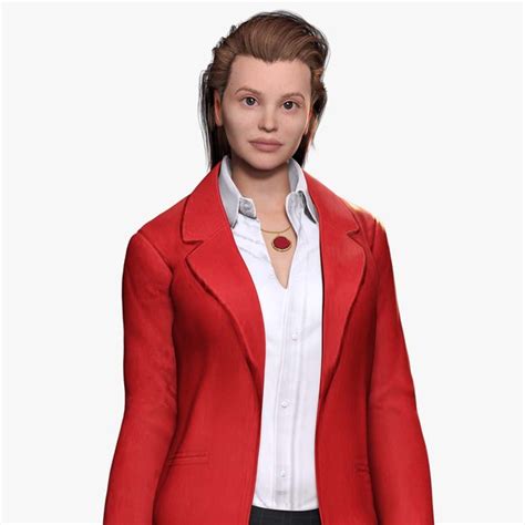 Jumana 빨간색과 검은색 양복을 입은 비즈니스 우먼 3d 모델 Turbosquid 2244143