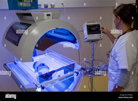 NEONATAL JAUNDICE PHOTOTHERAPY Stock Photo Royalty Free Image