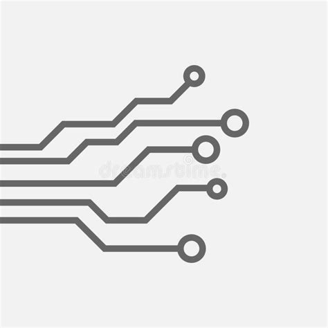 circuit board pattern dots and lines for technology vector