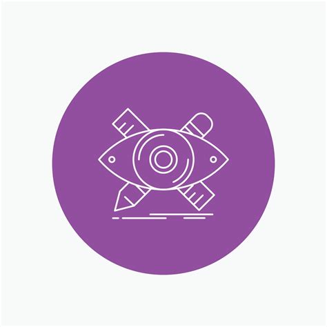Design Designer Illustration Sketch Tools White Line Icon In Circle Background Vector Icon