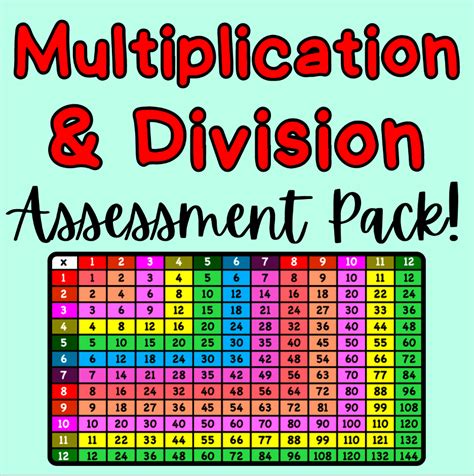Mash 3rd 4th Class Multiplication And Division Assessment Pack