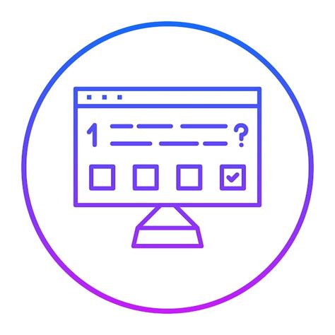 Premium Vector Online Quiz Vector Illustration
