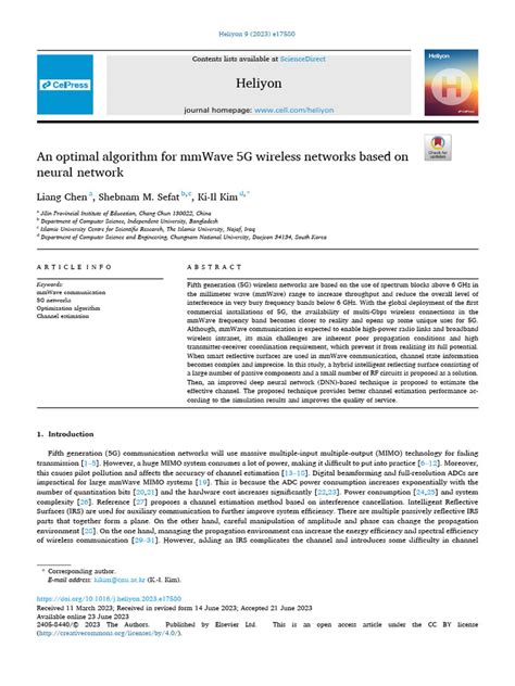 an optimal algorithm for mmwave 5g wireless networks based on pdf