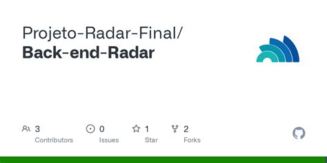 GitHub Projeto Radar Final Back End Radar