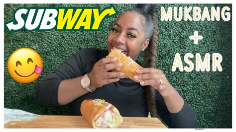Subway Mukbang Asmr Eat With Me Youtube