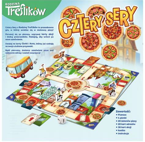 TOWARZYSKA GRA PLANSZOWA CZTERY SERY PIZZA ERLI Pl