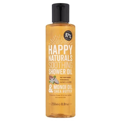 Happy Naturals Soothing Shower Oil Monoi Oil And Shea Butter 250 Ml
