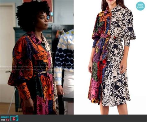 Sabrinas Mixed Print Shirtdress On Tyler Perrys Sistas Outfit Details