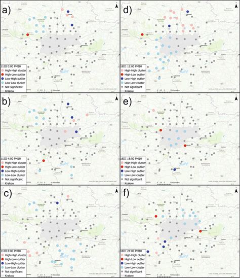 Local Morans I Cluster Maps Showing High High Low Low Low High And Download Scientific