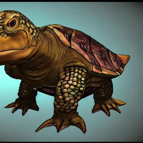 Human Turtle Dinosaur Hybrid Openart
