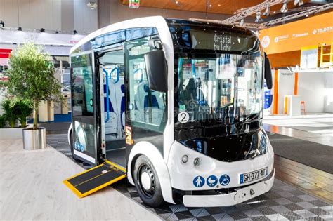 Lohr Transdev Cristal Autonomous Urban Shuttle Editorial Photography