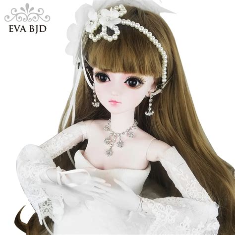 24 Bjd Full Set Makeup Bride Eva Bjd Wedding Girl 13 60cm Sd Doll