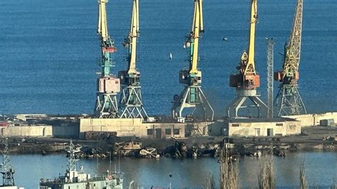 Obliterated Aftermath Of Huge Strike On Russian Warship In Occupied