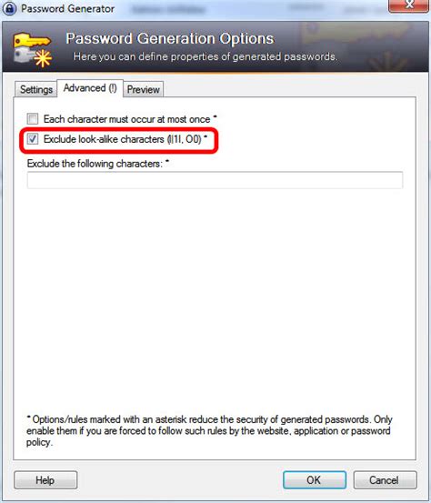 Password Generator Options For Keepass