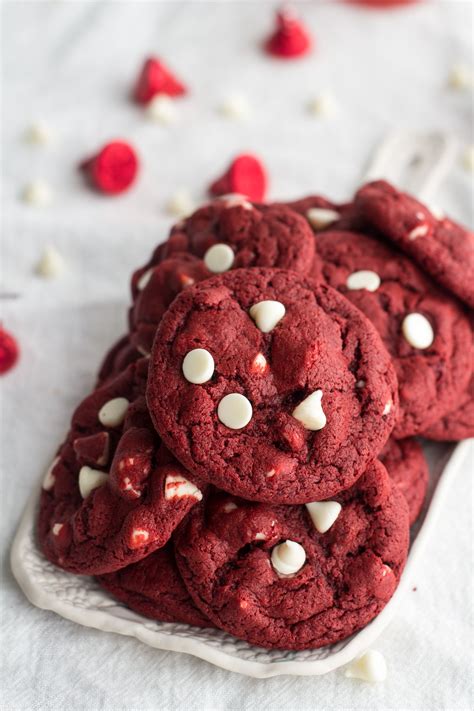 Red Velvet White Chocolate Chip Cookies Recipe Cookie Recipes