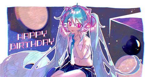 初音ミク ミクちゃんお誕生日おめでとう！ つちのこのイラスト Pixiv