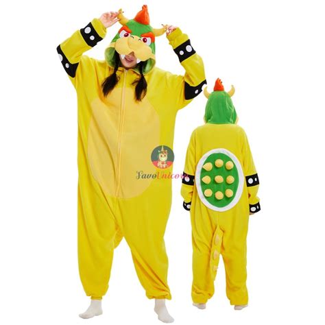 Adult Bowser Costume Onesie Halloween Easy Cosplay Suit Party Wear