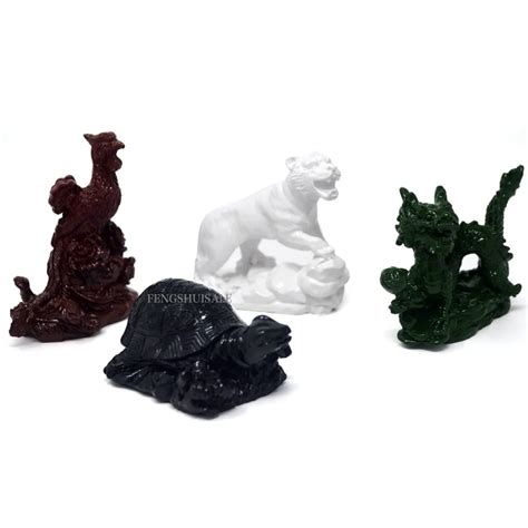 Feng Shui Four Celestial Animals Dragon Phoenix Turtle Tiger Statue Sku