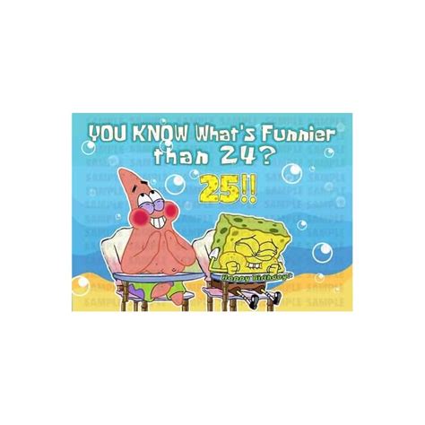 Buy Spongebob Whats Funnier Than 24 Edible Image Cake Topper Party 1 4