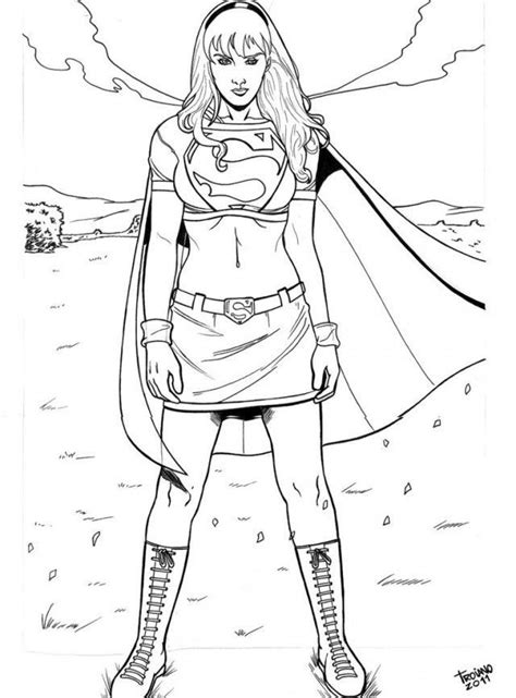 Free Coloring Pages Supergirl Coloring Home