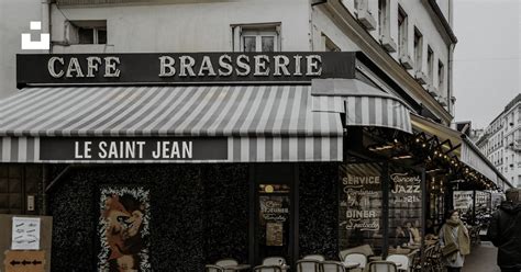 Restaurant Noir Et Blanc Avec Chaises Et Tables Photo Image Gratuite