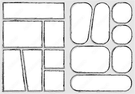 Manga Set Storyboard Layout Template For Rapidly Create The Comic Book
