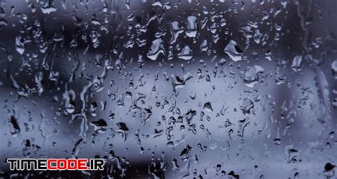 دانلود استوک فوتیج بارش باران روی شیشه Rain On The Glass تایم کد