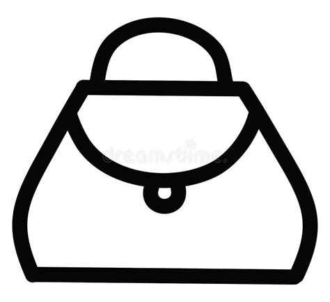 Icono De La Bolsa De Mano Glamurosa Ilustración Del Vector