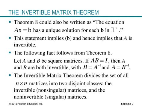 characterizations of invertible matrices ppt download