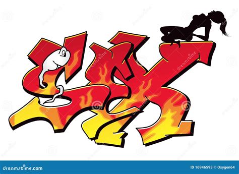 Sexiga Grafitti Vektor Illustrationer Illustration Av Tatuering 16946593