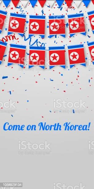 북한에와 서 국기와 배경입니다 공휴일에 대한 스톡 벡터 아트 및 기타 이미지 공휴일 국기 기 Istock