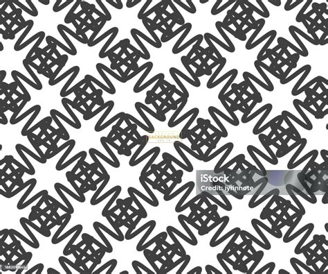 Zig Zag Lines Pattern Black Wavy Line On White Background Abstract Wave Vector Illustration