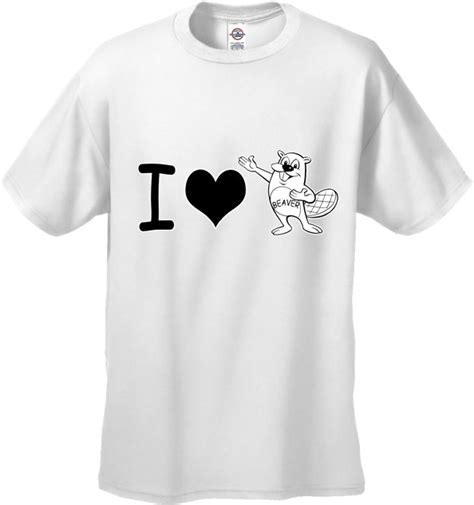 I Love Beavers Mens T Shirt Bewild