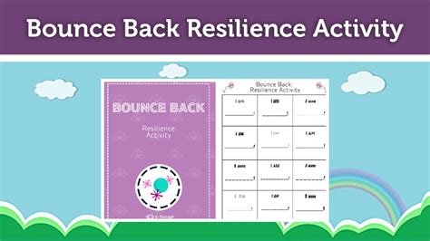 Bounce Back Resilience Activity E Therapy