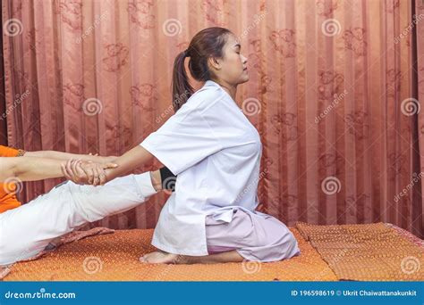 Thai Massage And Spa For Healing And Relaxation Young Woman Getting